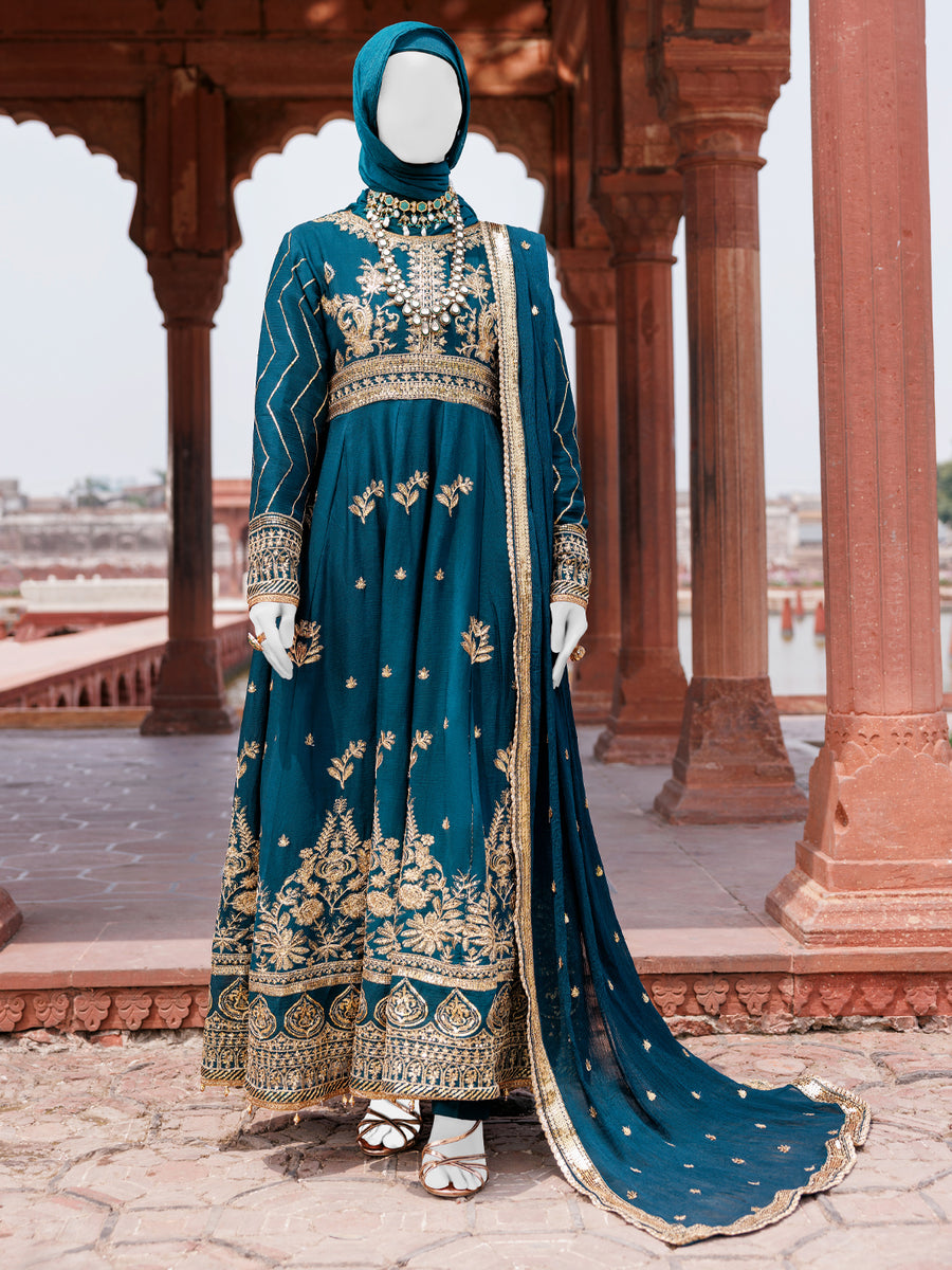 EMERALD GREEN CHIFFON 3PC STITCHED | PFS-BD-04-8516 – J. Bangladesh